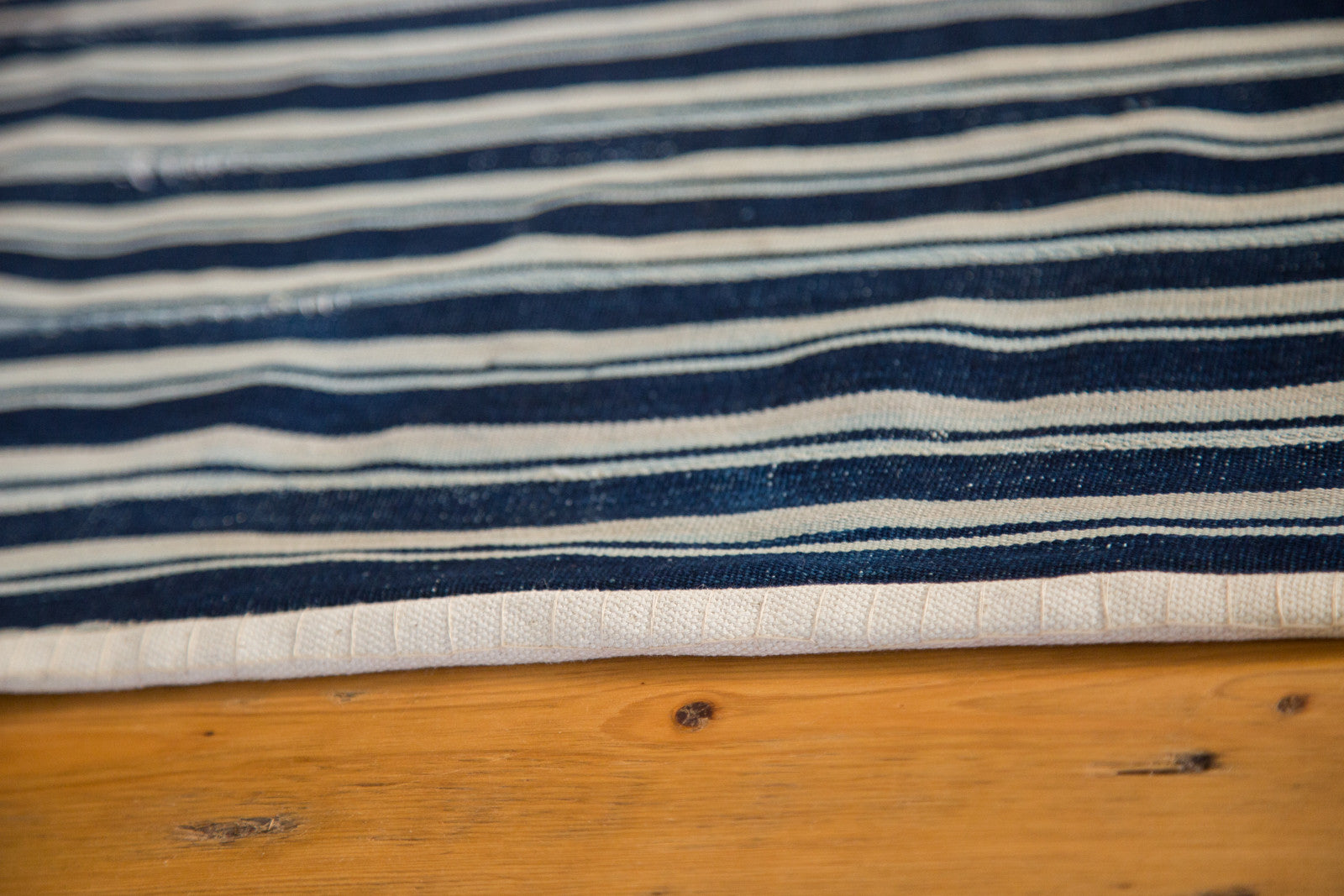 2.5x5 Indigo Blue Striped Rug Runner