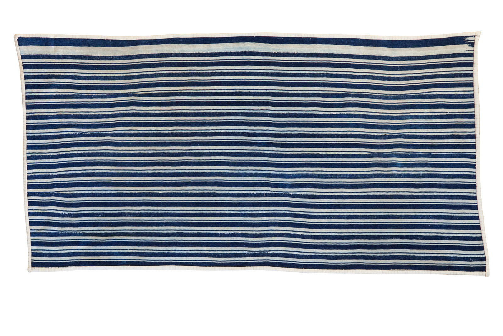 2.5x5 Indigo Blue Striped Rug Runner