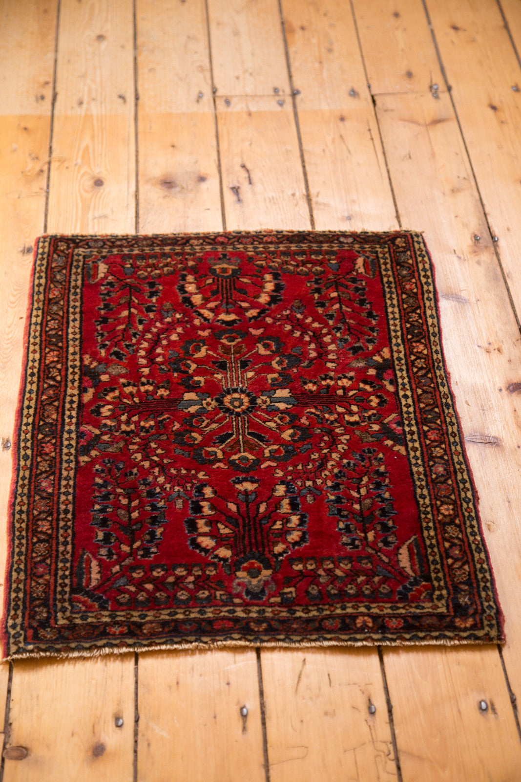 2x2.5 Vintage American Sarouk Rug Mat