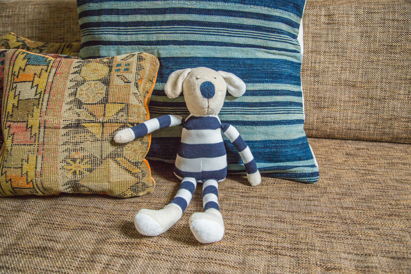 Natural Kids Toy Dog in Stripes