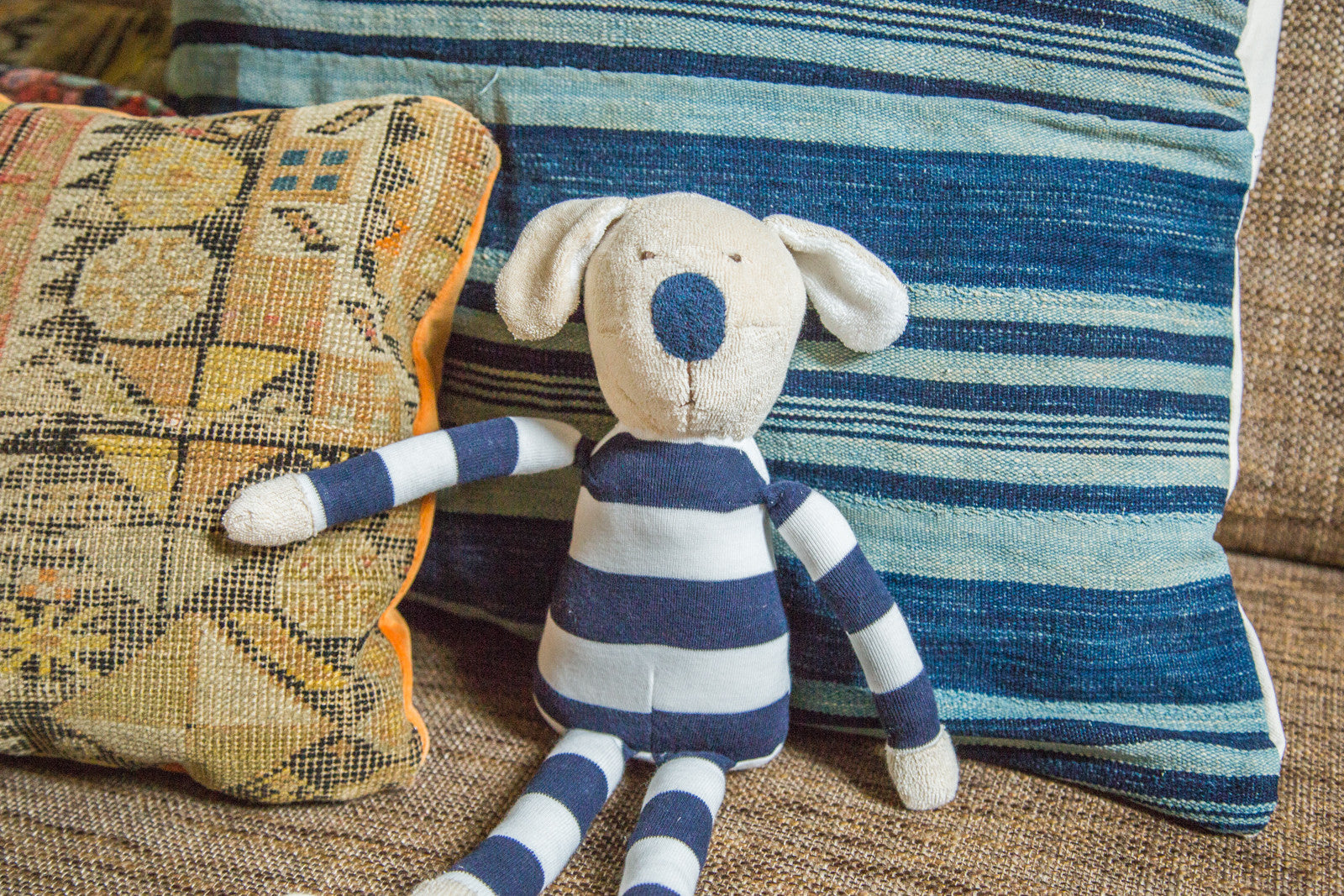 Natural Kids Toy Dog in Stripes