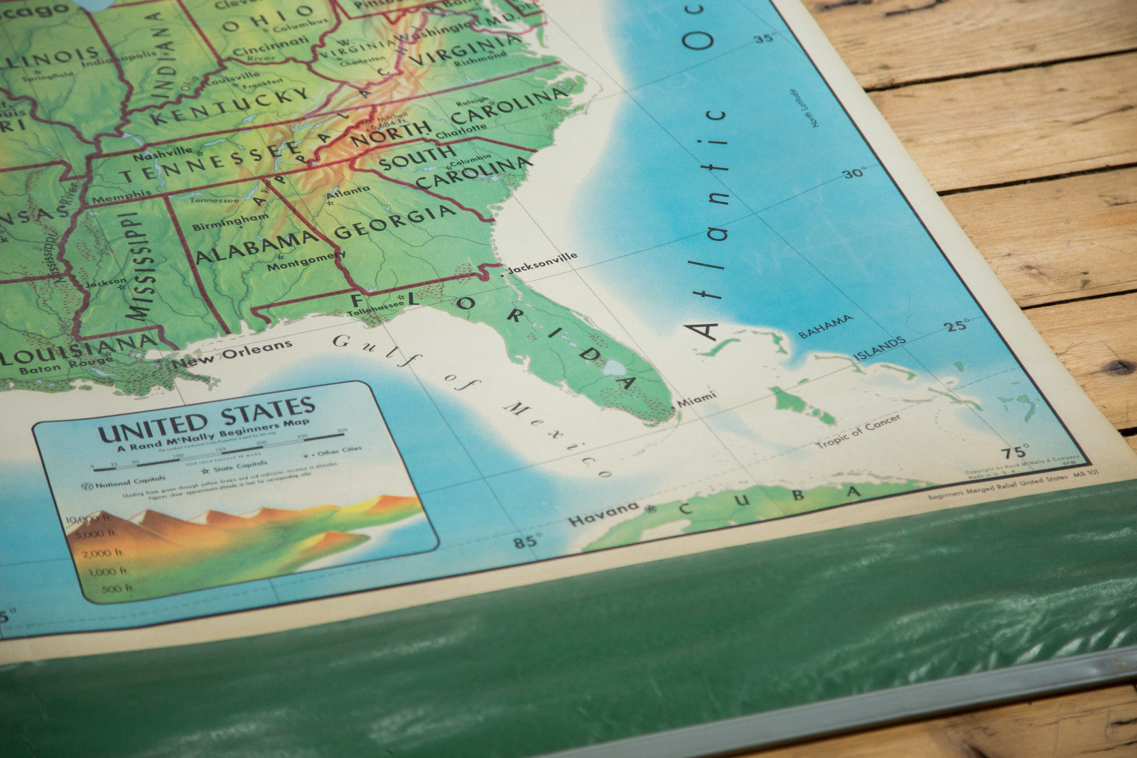 Vintage 1960s America Pull Down Map – Item #2496