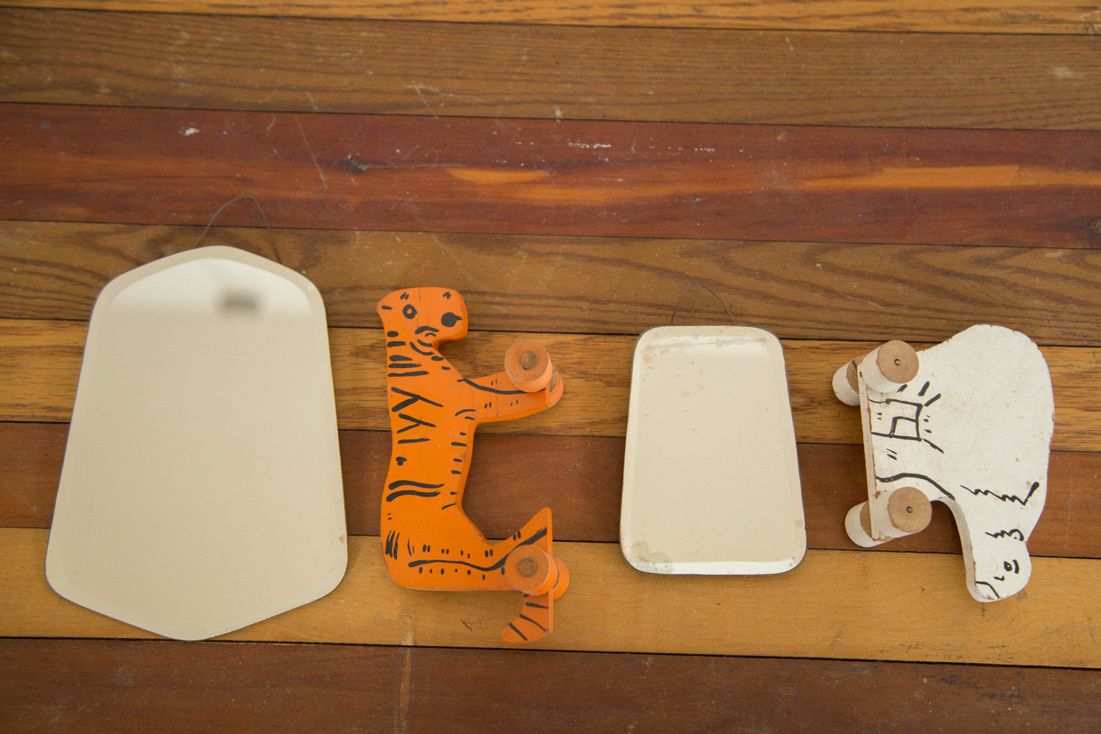 Small Art Deco Bell Shape Beveled Mirror