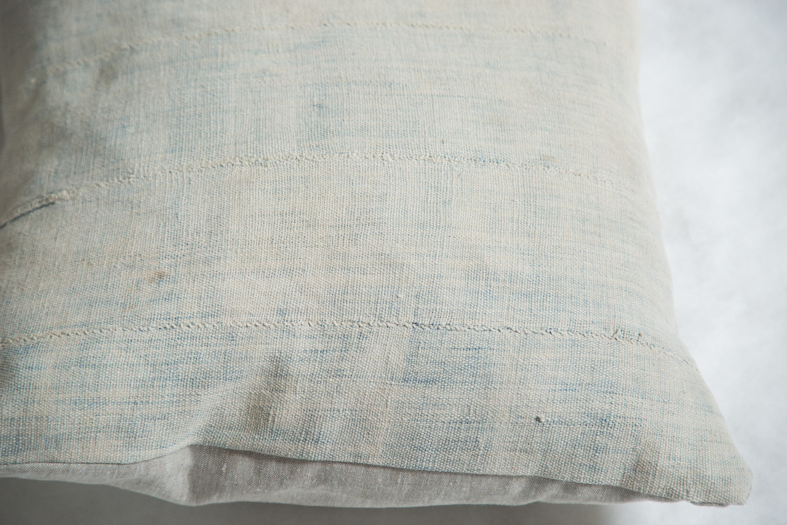 Faded Powder Blue Indigo Pillow
