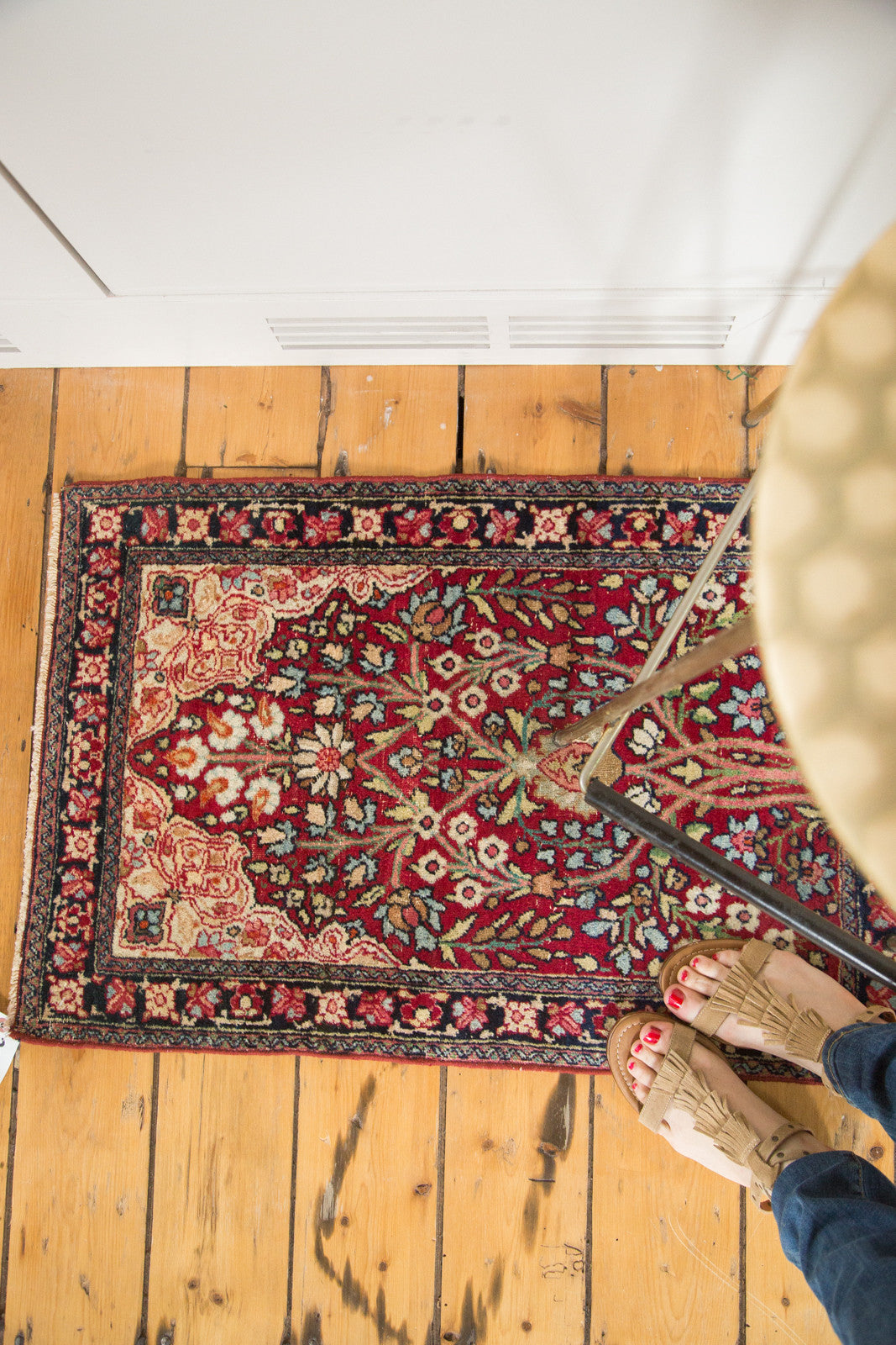 2x3 Antique Kerman Rug Mat / ONH item 2390