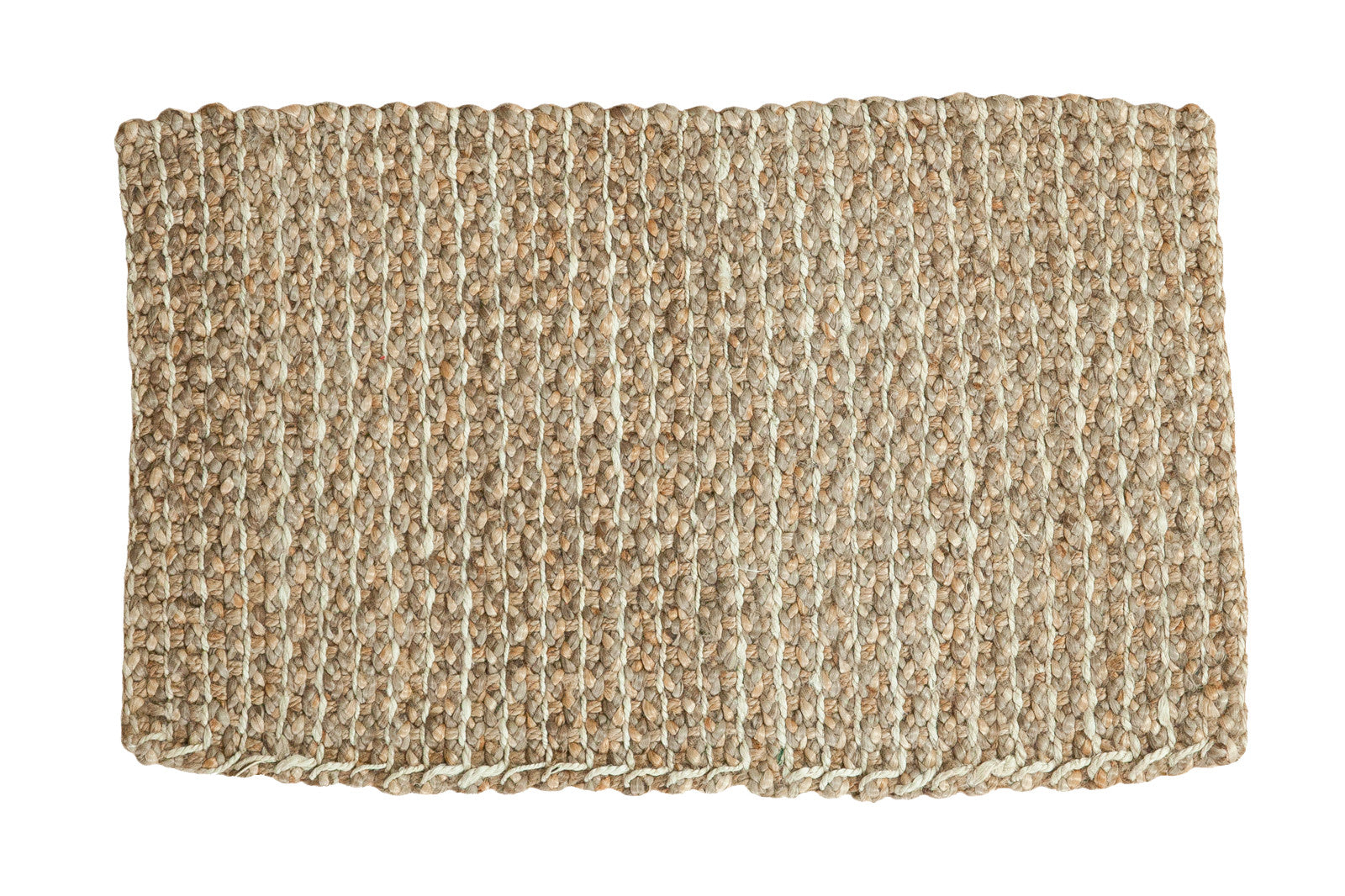 2x3 Hand Braided Beige Entrance Mat