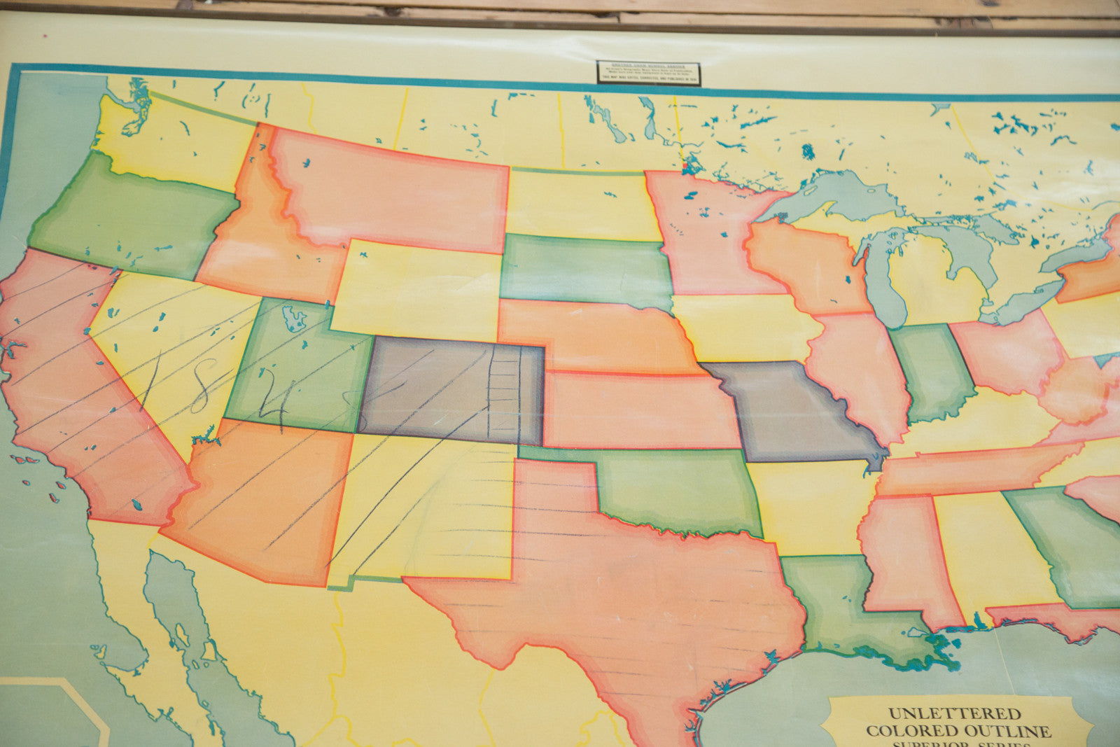 Vintage 1930s Crams Pull Down Map – Item #2560