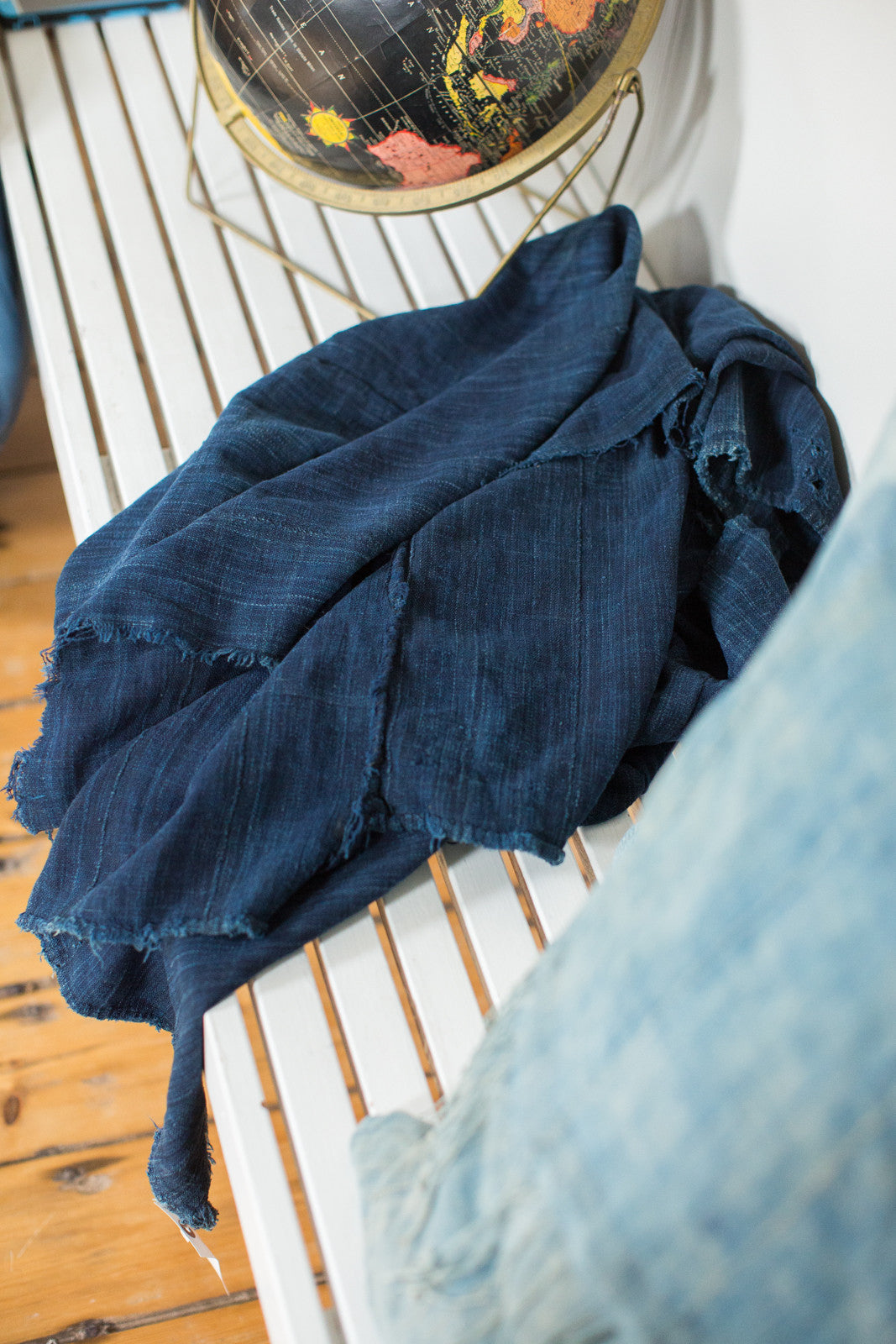 3.5x5 Dark Blue Denim Indigo Throw