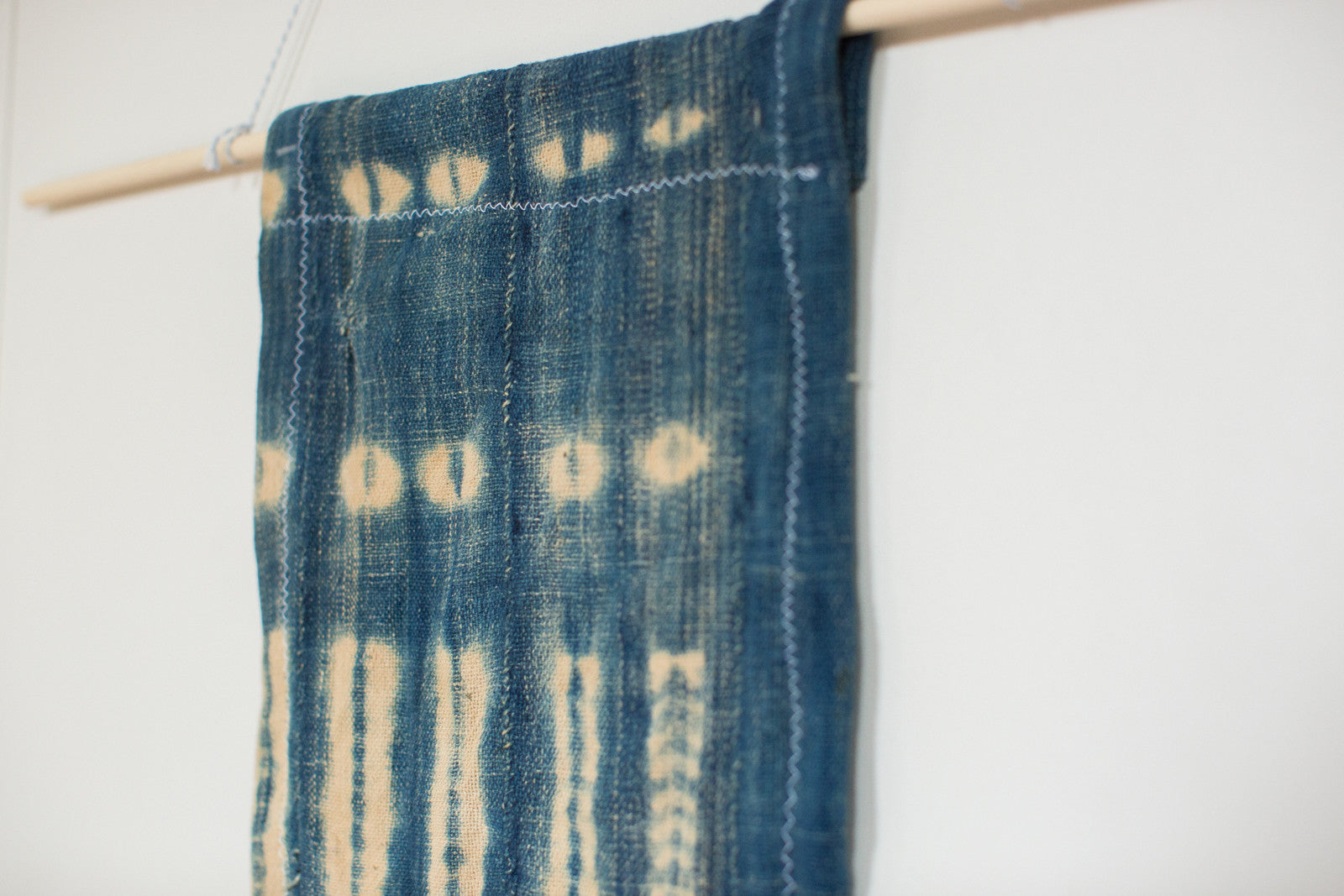 Vintage Indigo Blue Batik Wall Hanging