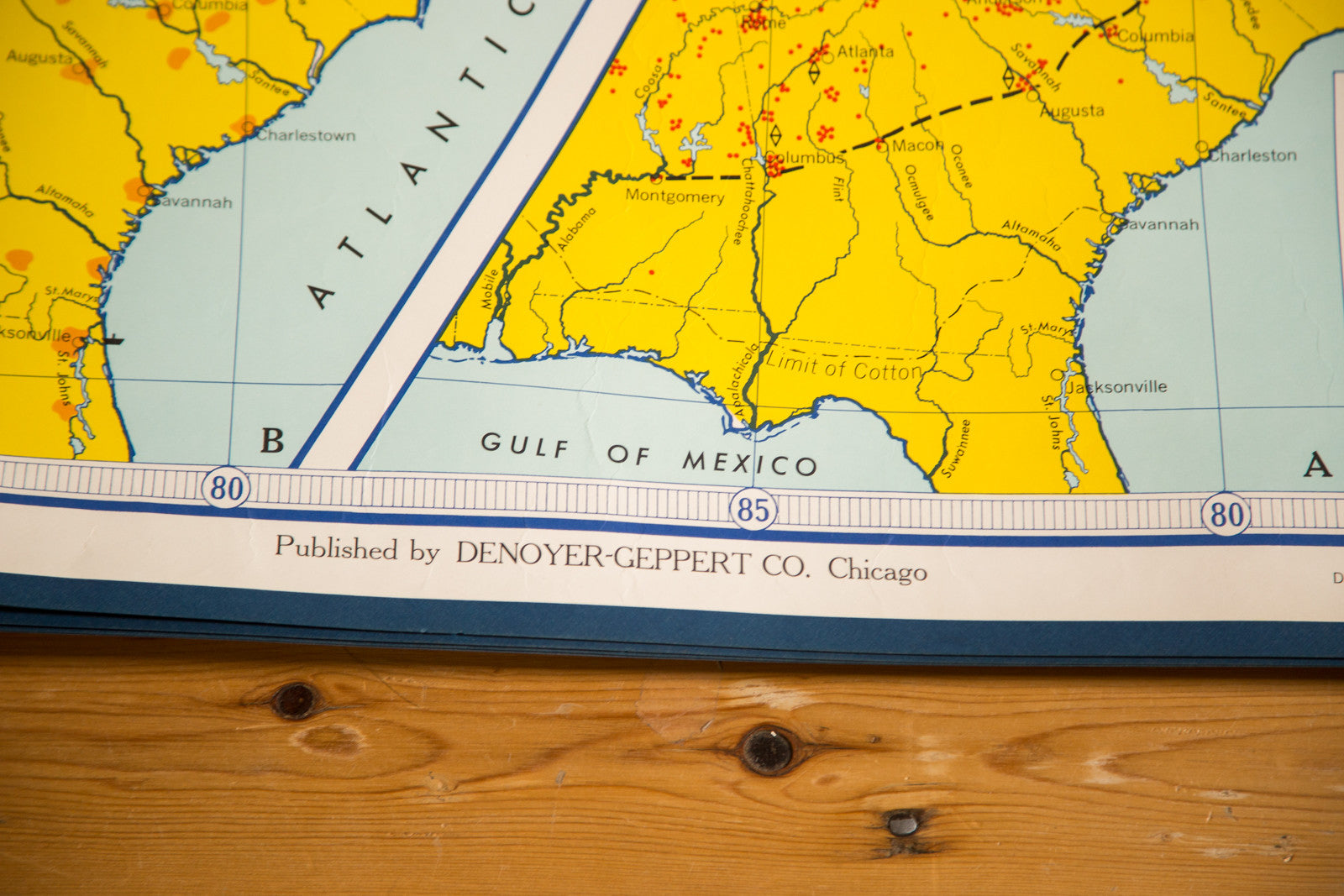 Vintage Denoyer Geppert Map