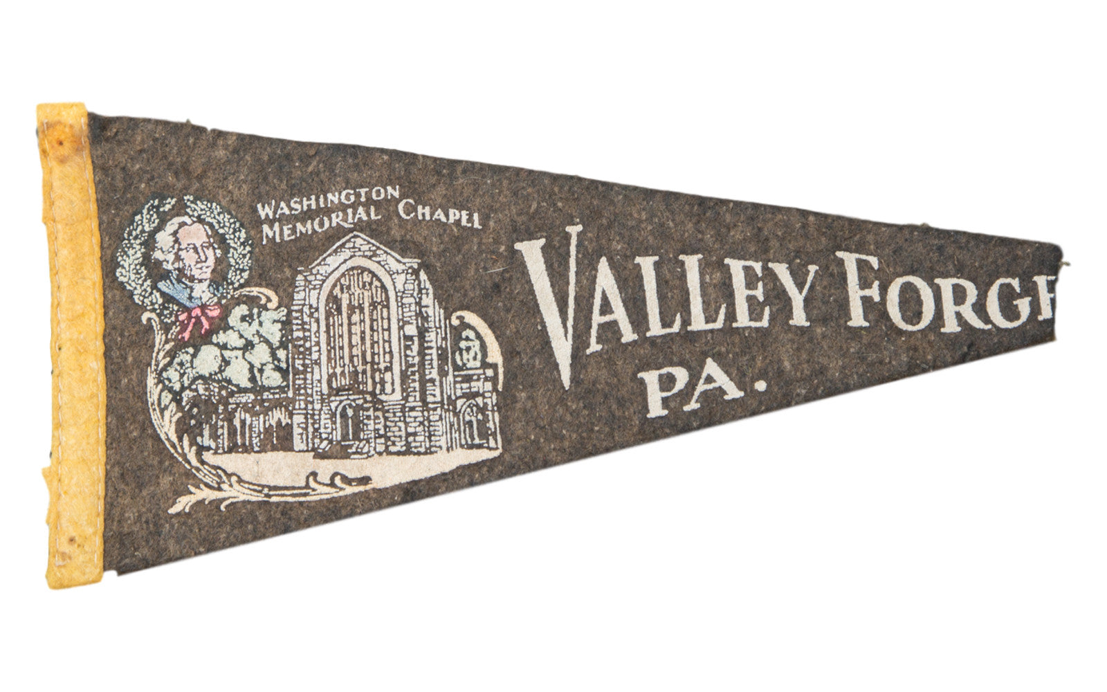 Vintage Valley Forge PA Felt Flag Banner