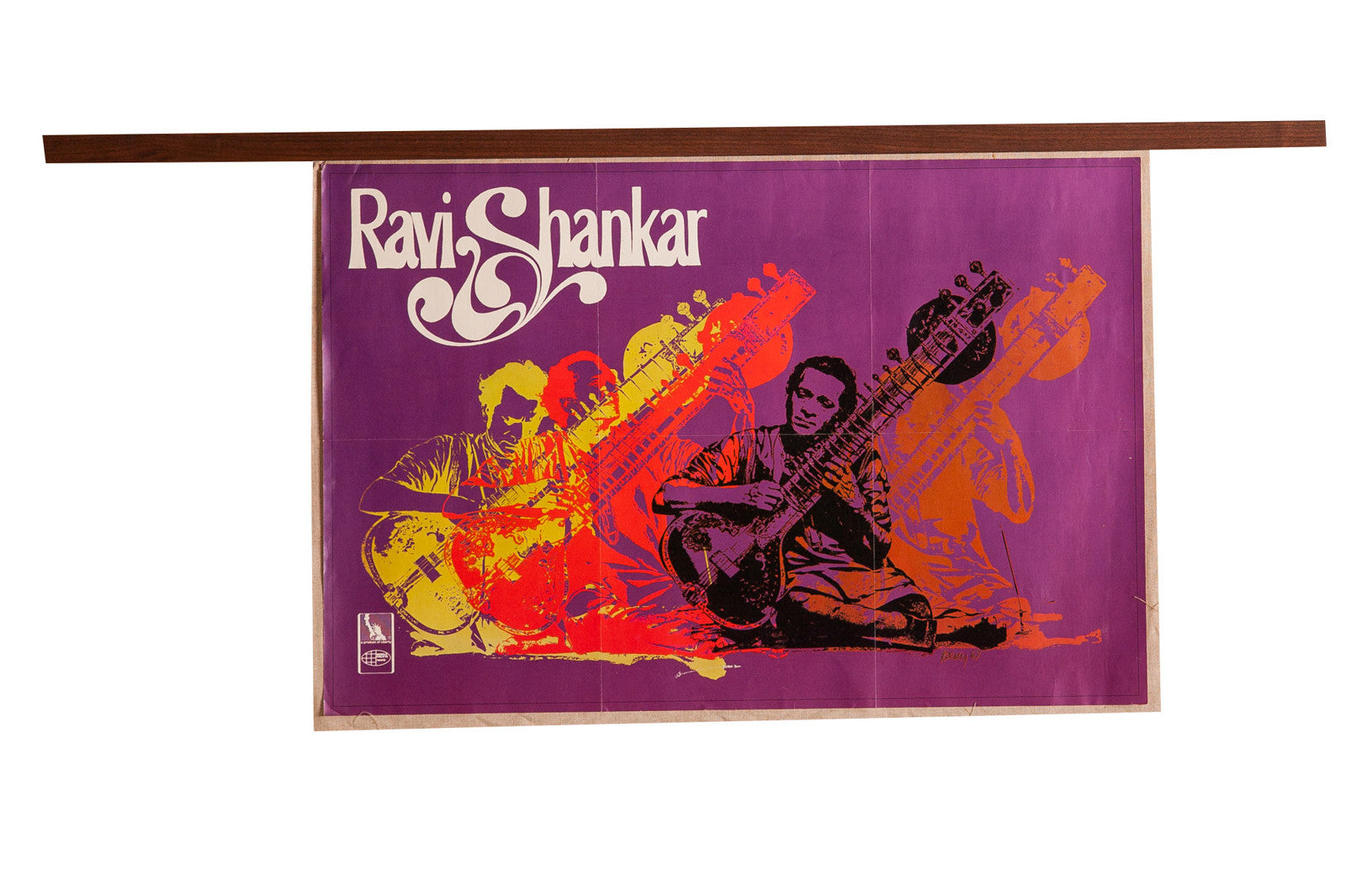 Vintage Ravi Shankar Music Poster