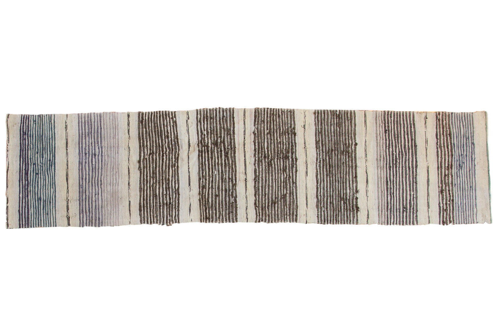 2x8 Vintage Scandanavian Rag Rug Runner