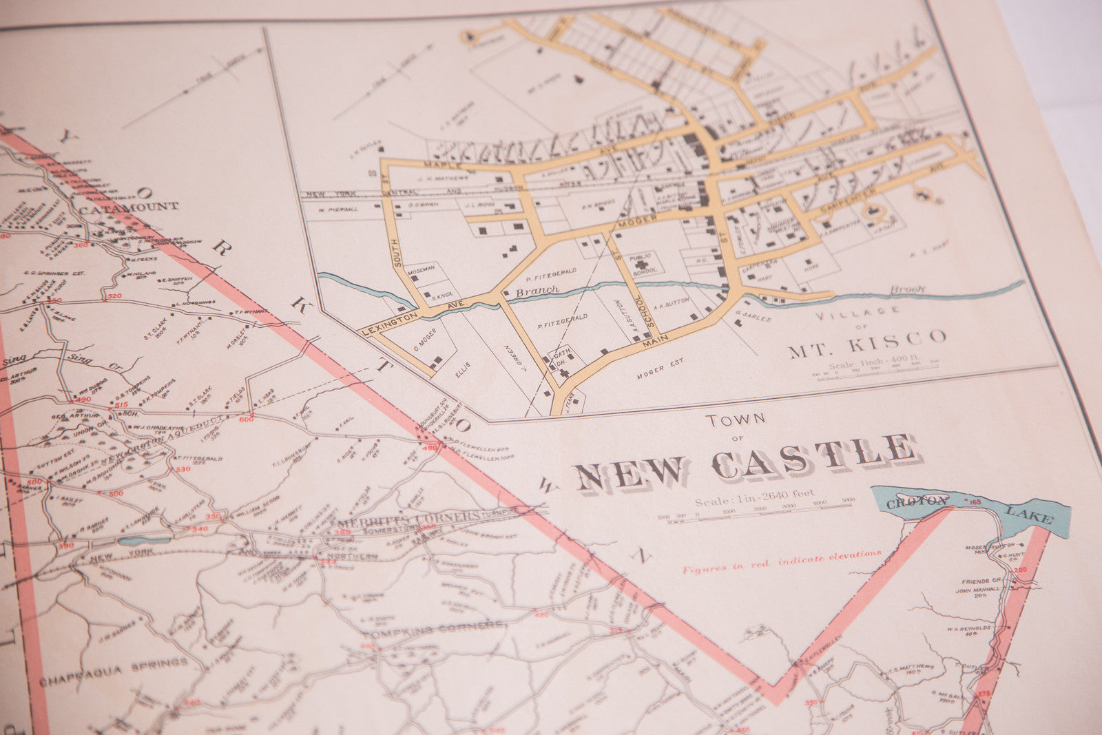 Antique North Castle & New Castle NY Map