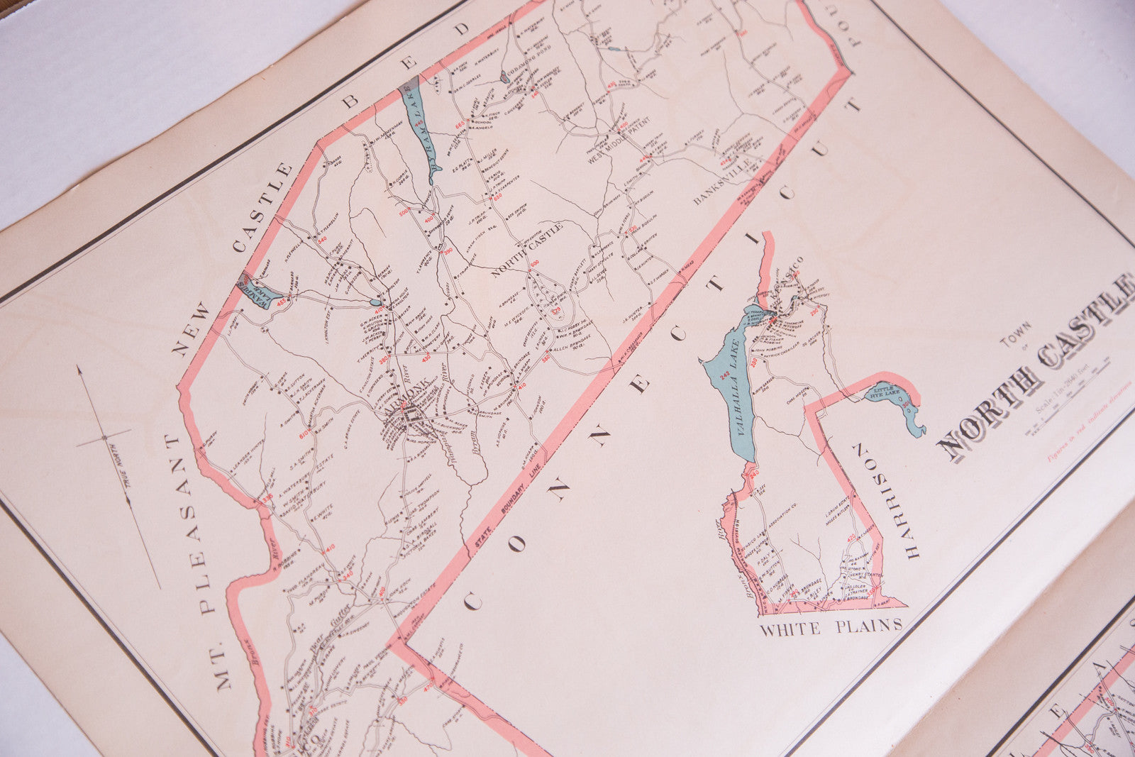 Antique North Castle & New Castle NY Map