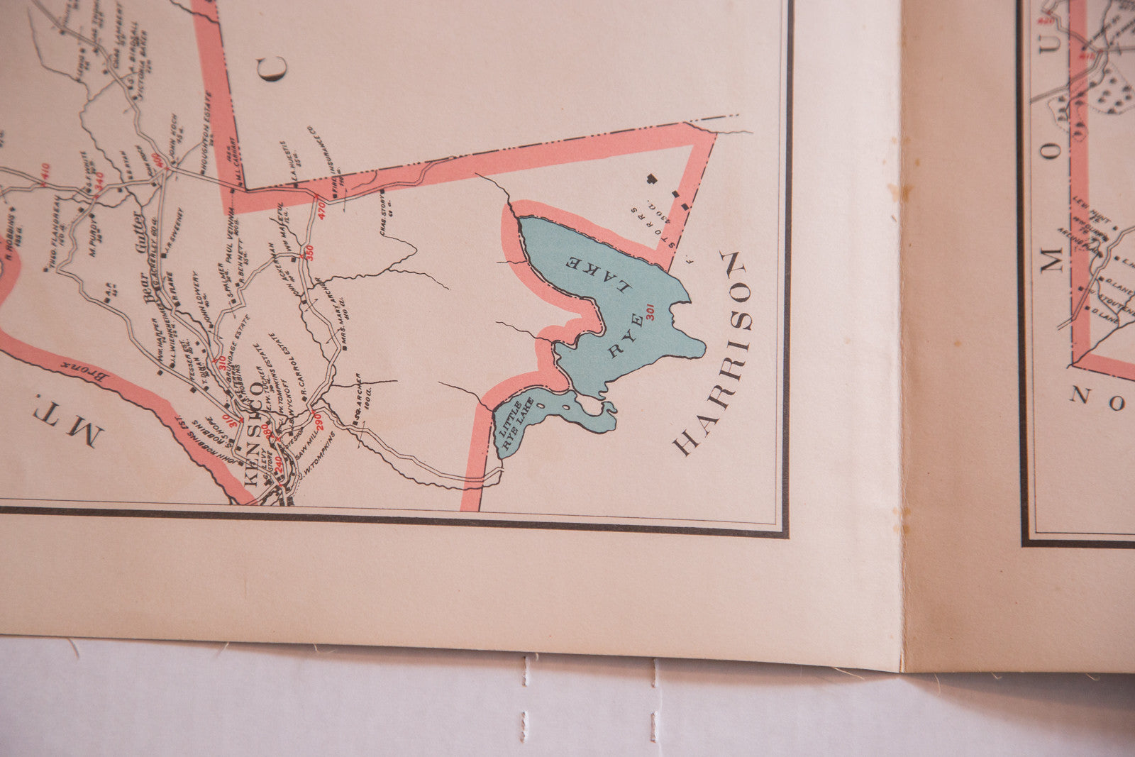 Antique North Castle & New Castle NY Map