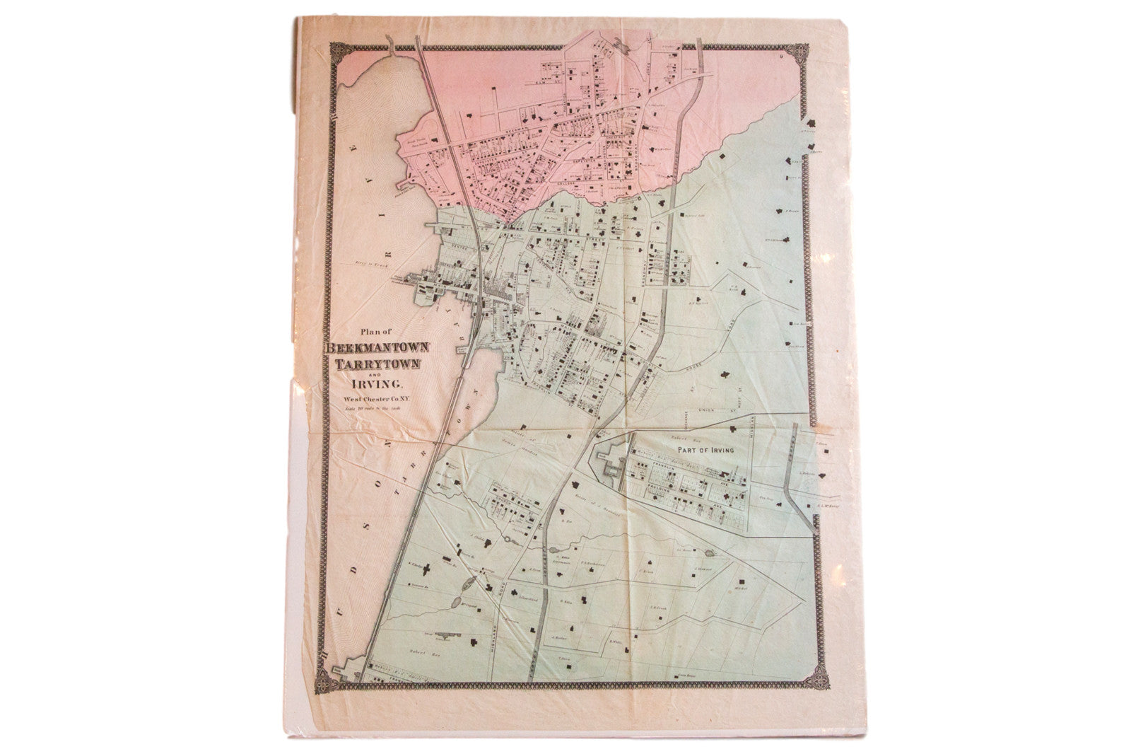Antique Beekmantown, Tarrytown, and Irving Map