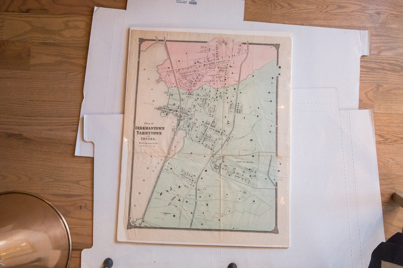 Antique Beekmantown, Tarrytown, and Irving Map