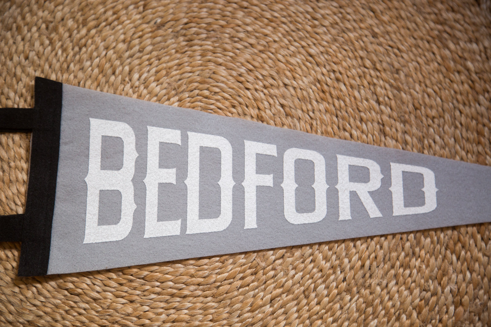 Bedford NY Felt Pennant Gray