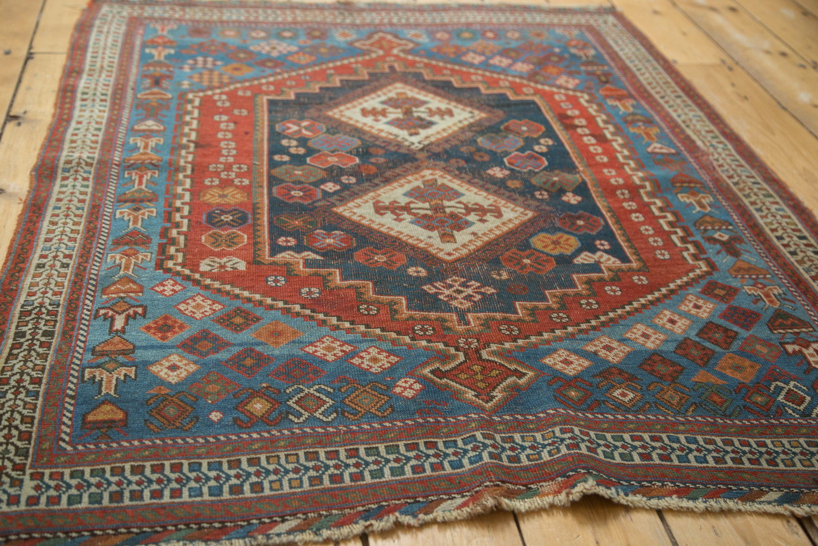 3.5x4.5 Antique Afshar Square Rug