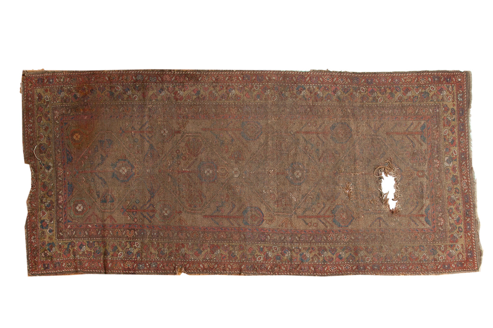 3.5x8 Antique Camel Hair Rug Runner / ONH item 3438