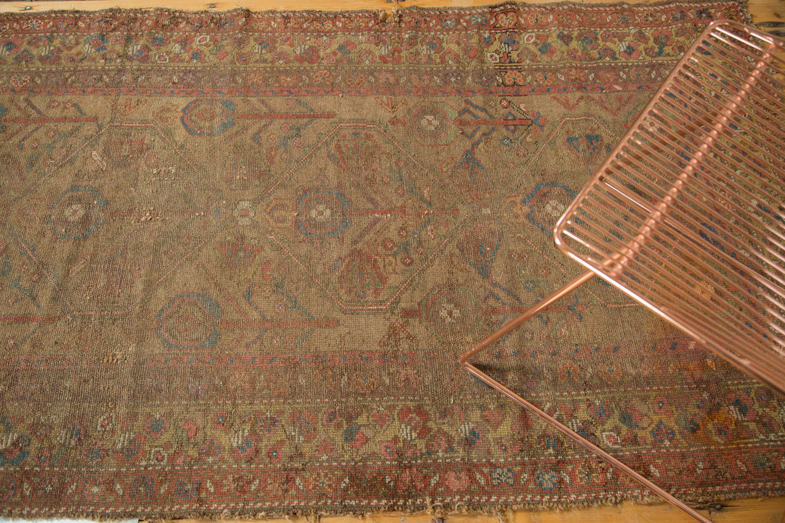 3.5x8 Antique Camel Hair Rug Runner / ONH item 3438