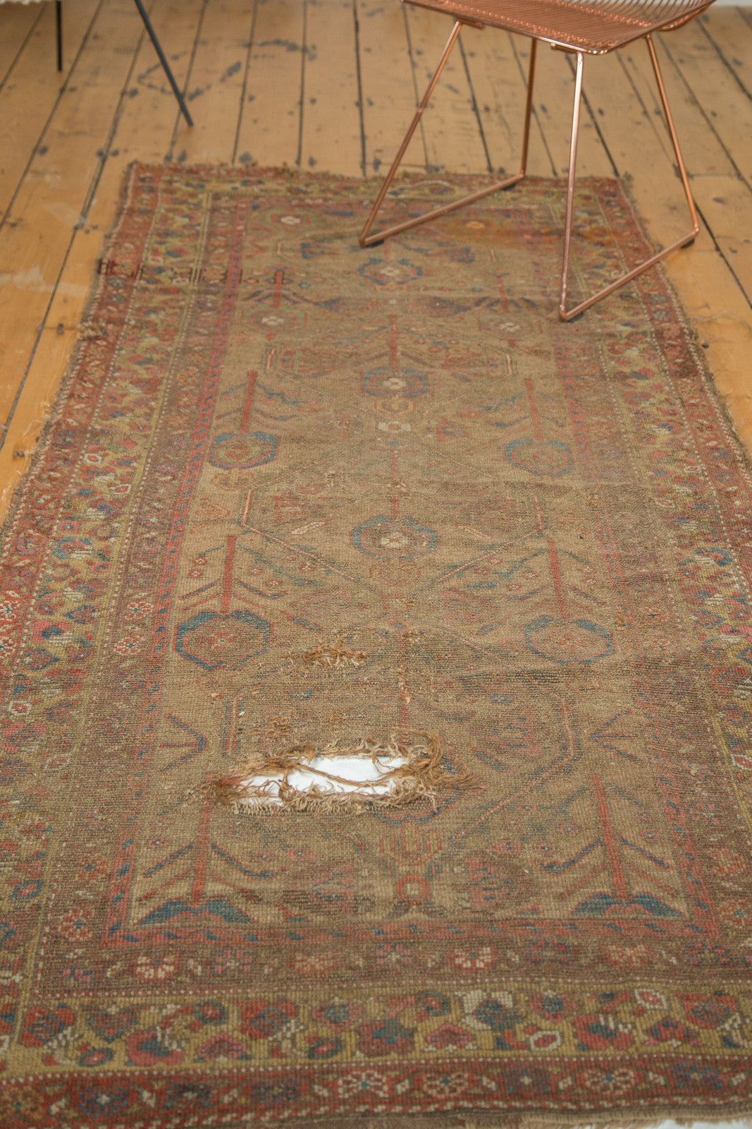 3.5x8 Antique Camel Hair Rug Runner / ONH item 3438
