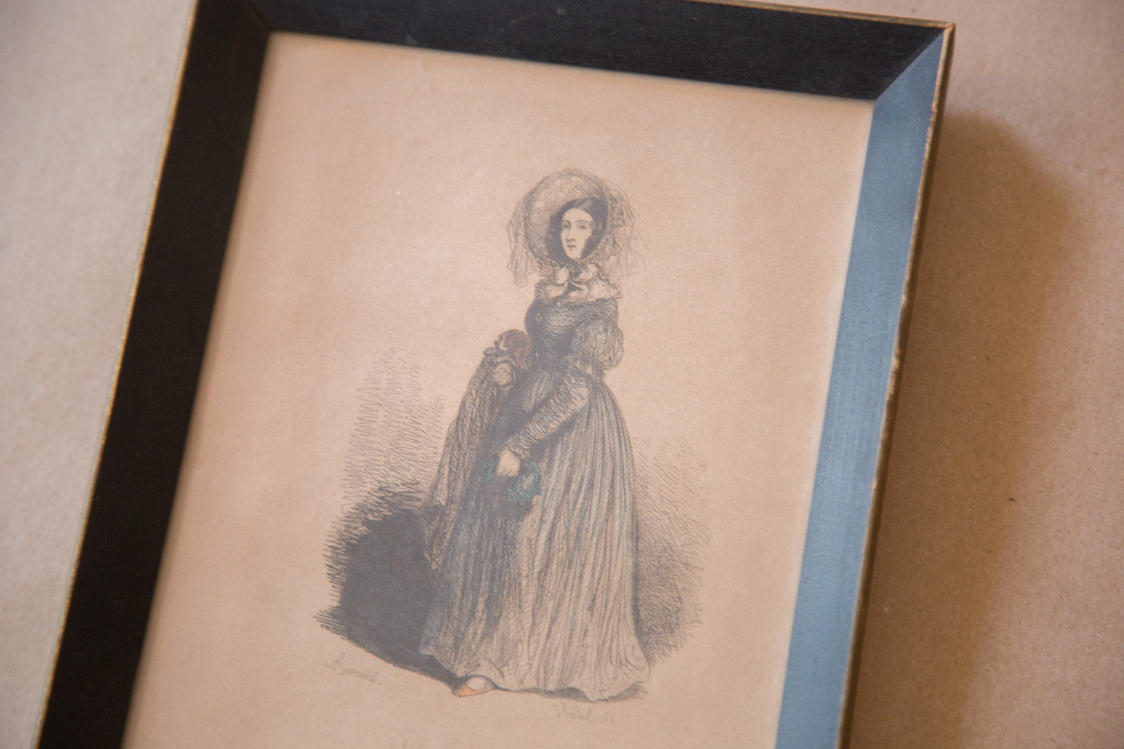 Antique Hand Colored Lithograph
