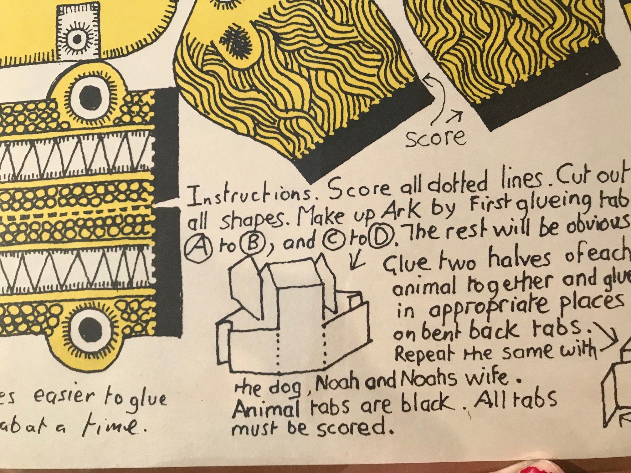 Noah's Ark Peter Markey Retro Art