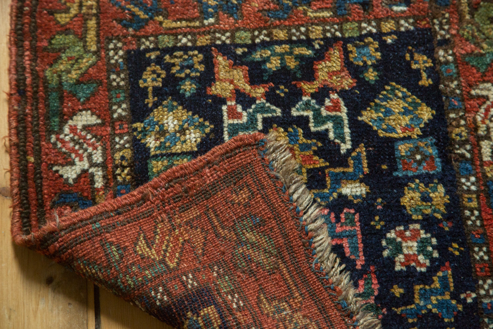 1.5x2 Vintage Kurdish Bag Face Rug Mat