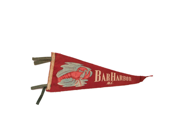 Bar Harbor Maine with Lobster Felt Flag
