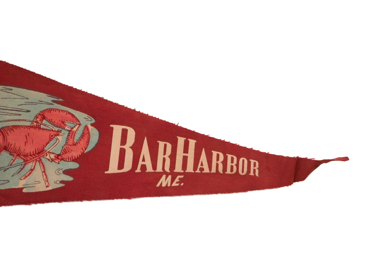 Bar Harbor Maine with Lobster Felt Flag – Item #3780