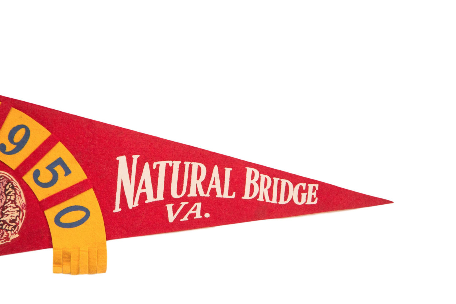 1950 Natural Bridge Virginia Felt Flag