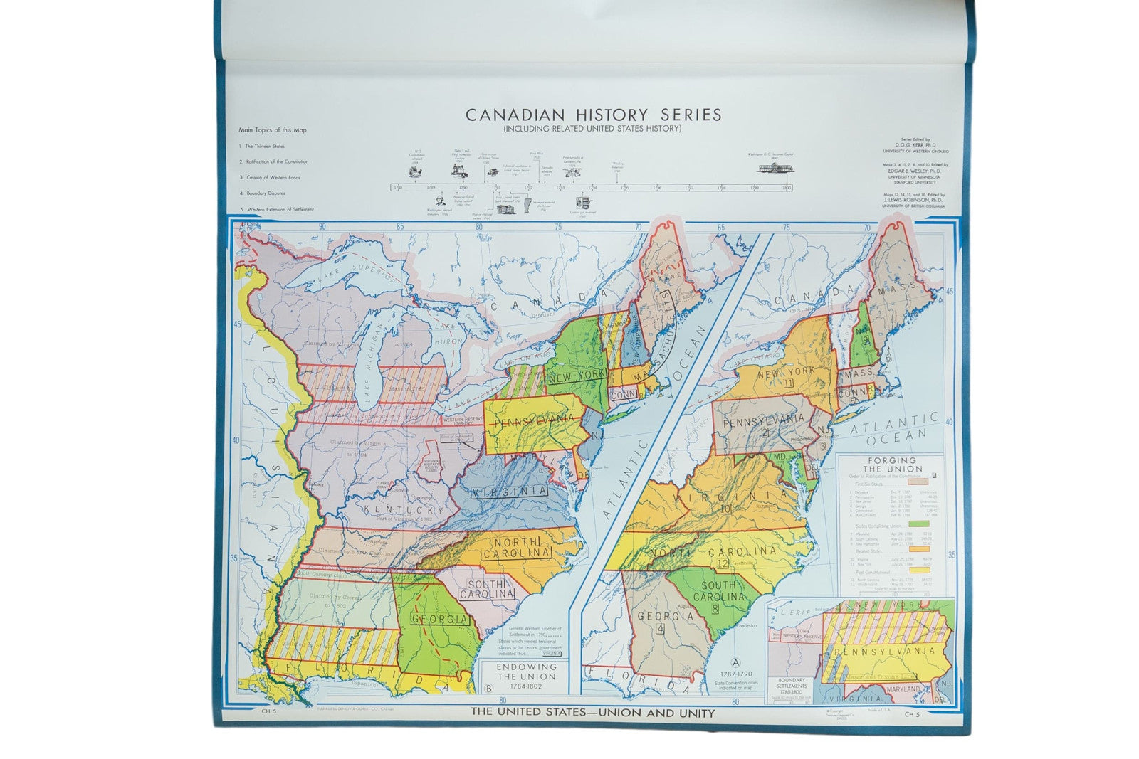 Vintage Denoyer-Geppert Canadian History Map Series