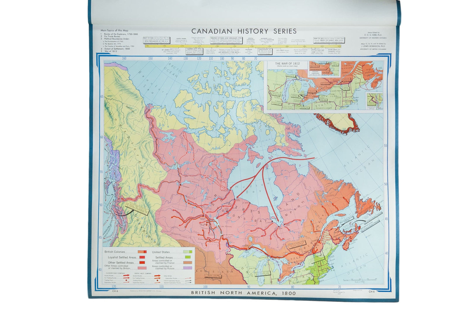 Vintage Denoyer-Geppert Canadian History Map Series – Item #3926