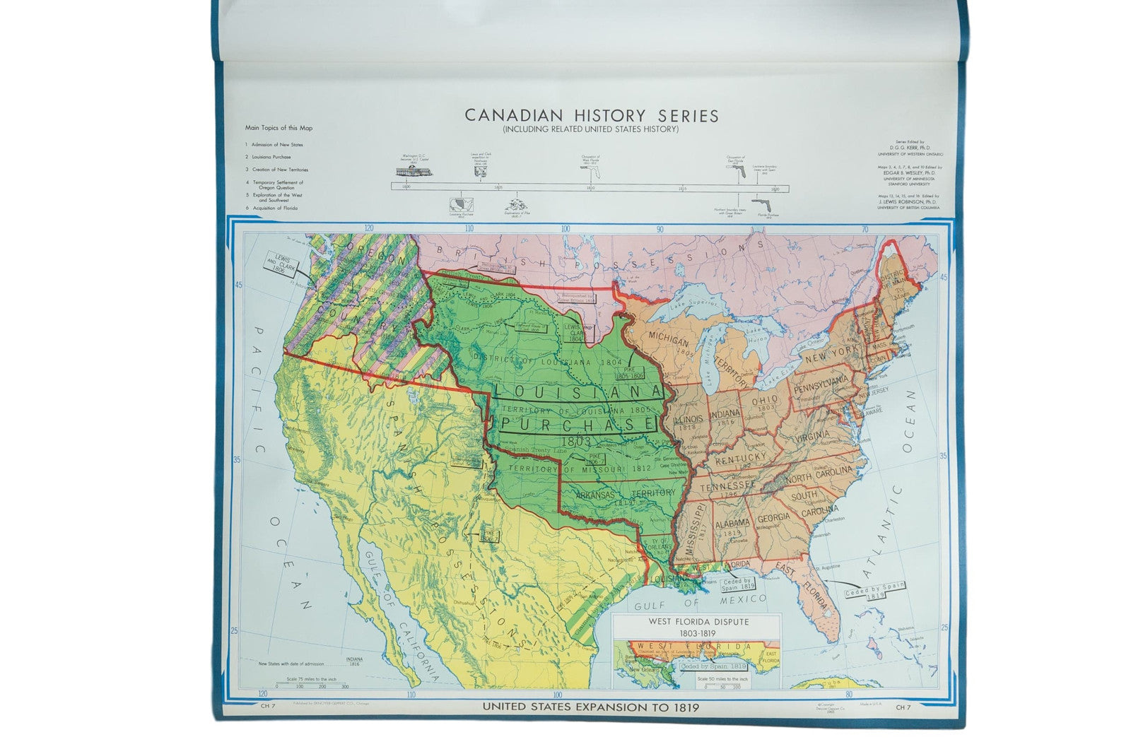 Vintage Denoyer-Geppert Canadian History Map Series