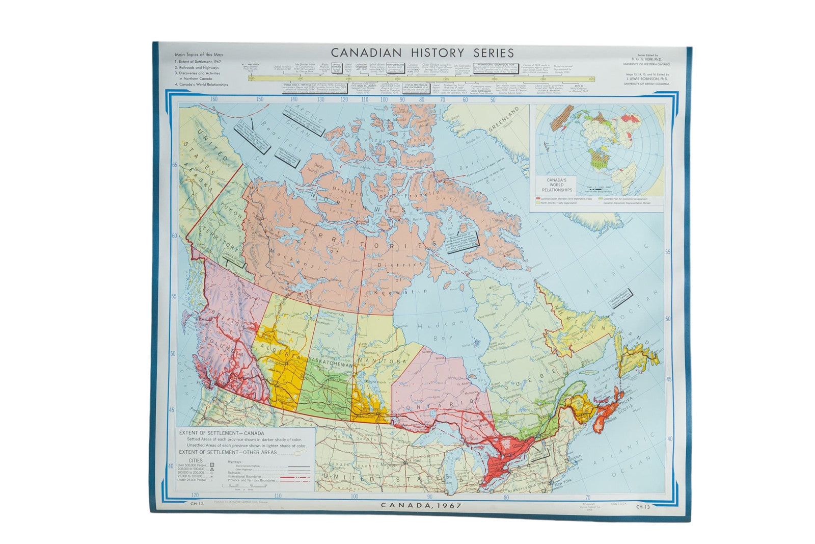 Vintage Denoyer-Geppert Canadian History Map Series