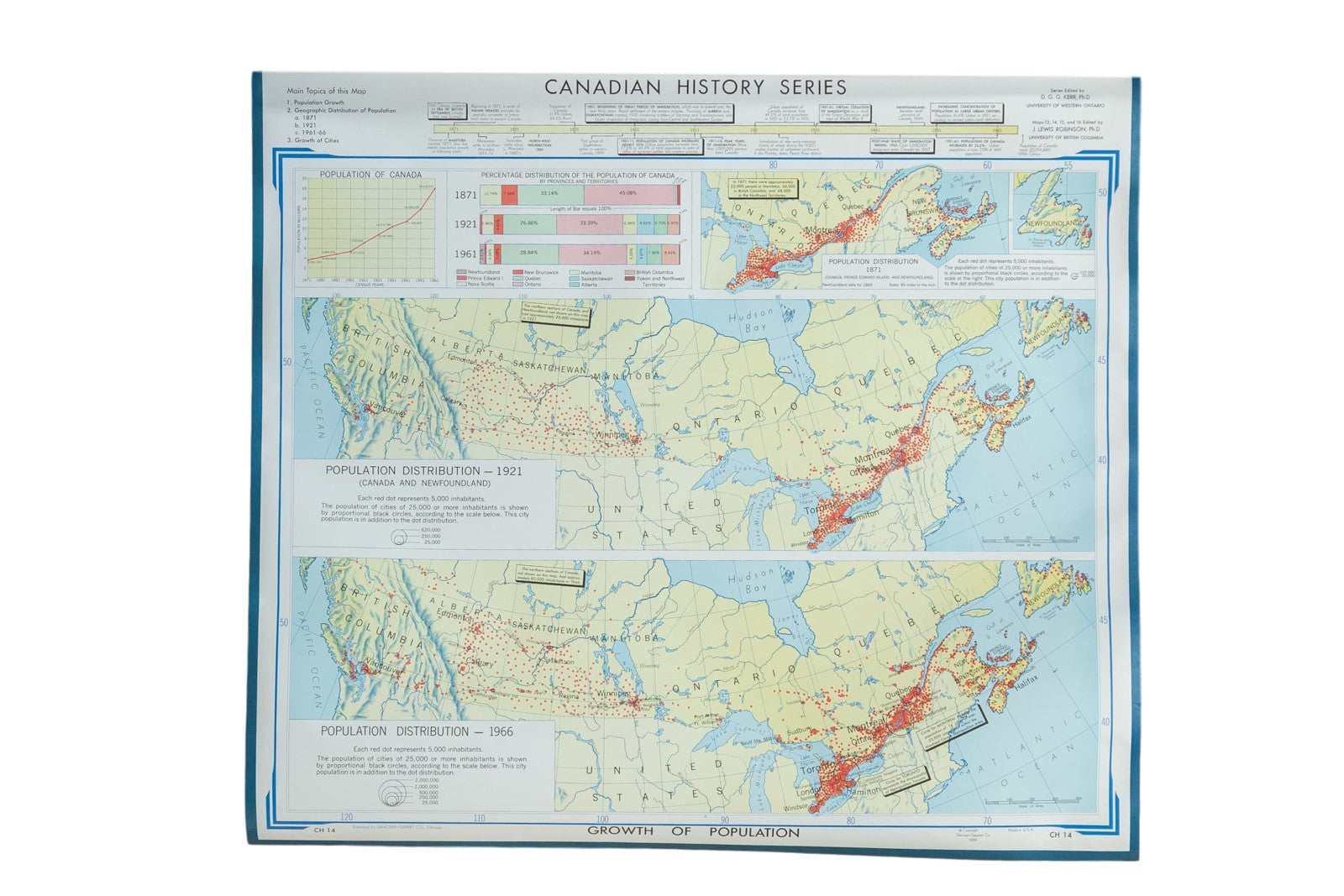Vintage Denoyer-Geppert Canadian History Map Series – Item #3926
