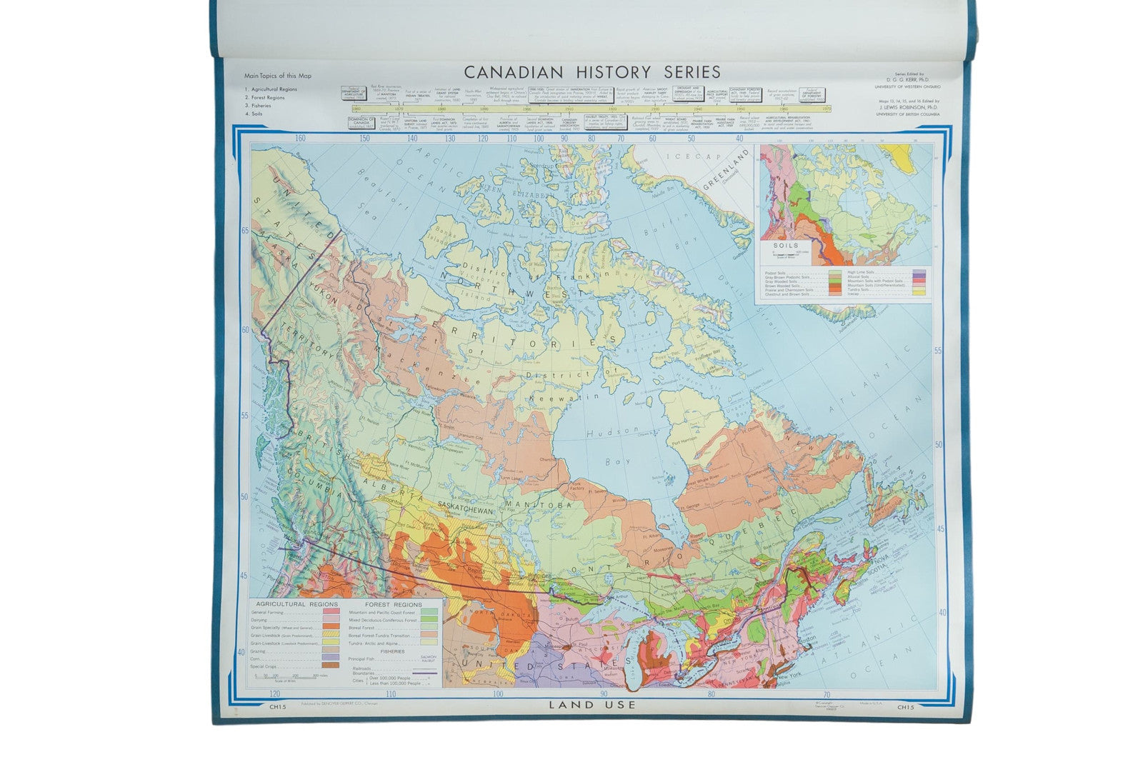 Vintage Denoyer-Geppert Canadian History Map Series – Item #3926