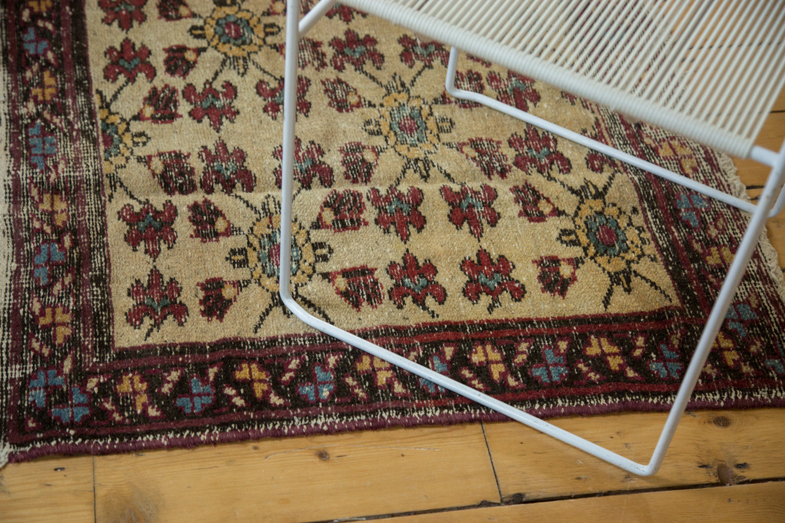 3x3 Vintage Turkish Square Rug