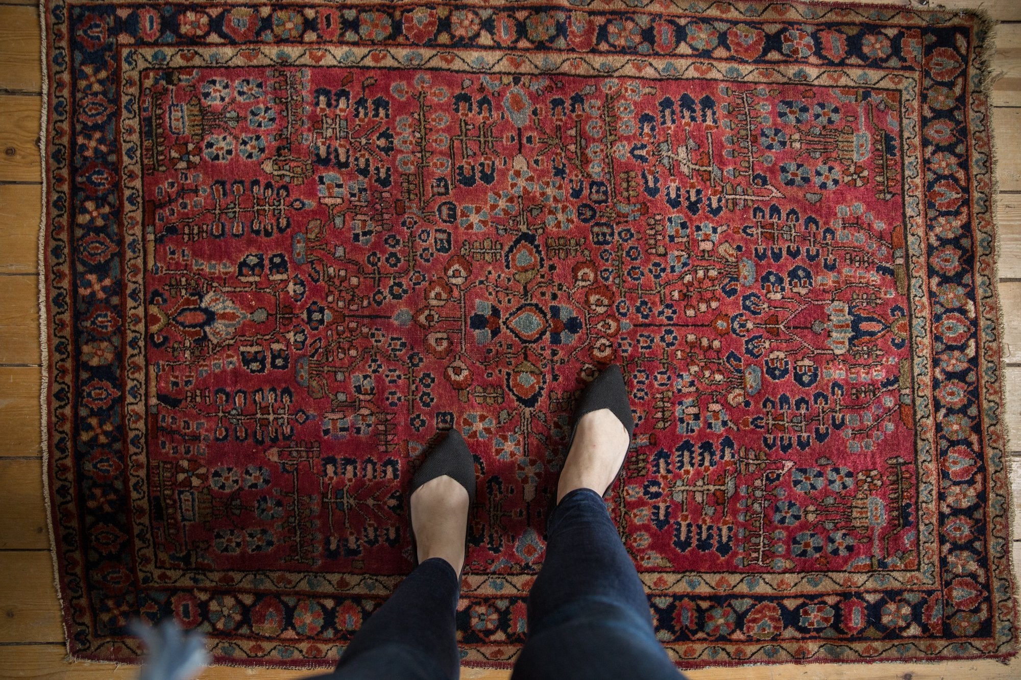 3.5x5 Vintage American Sarouk Rug / ONH item 4076