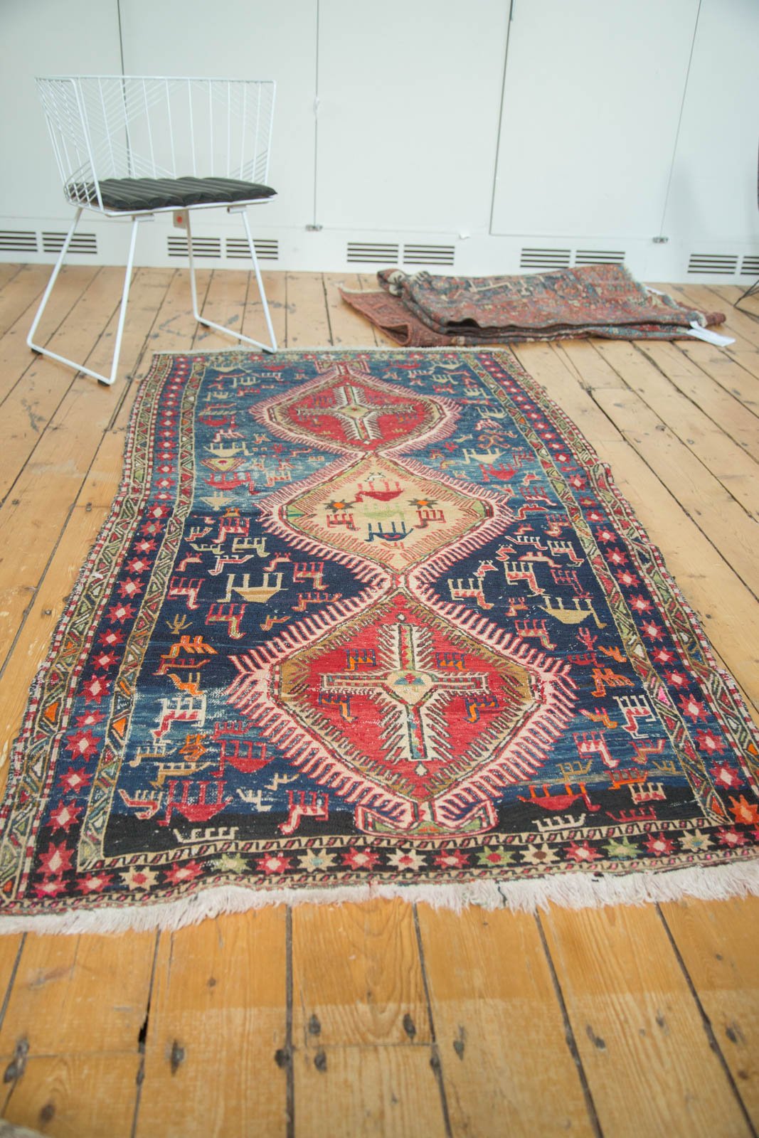 3.5x7 Vintage Caucasian Soumac Rug Runner