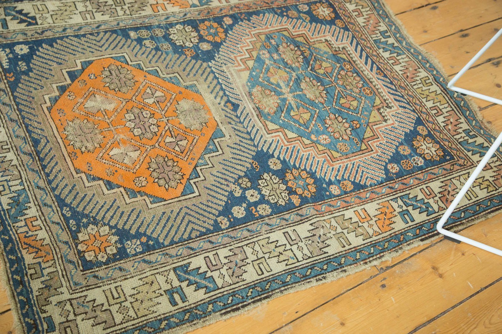 3.5x4.5 Antique Caucasian Square Rug