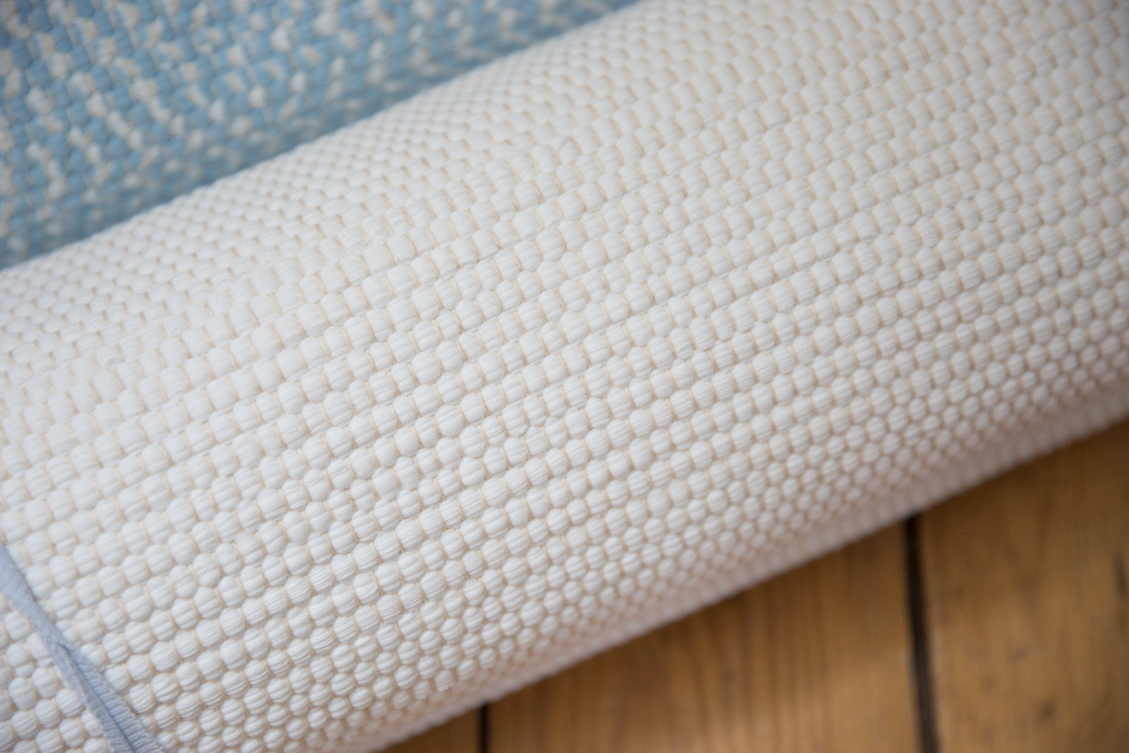 4x6 New Organic Cotton Natural Off-White Rag Rug