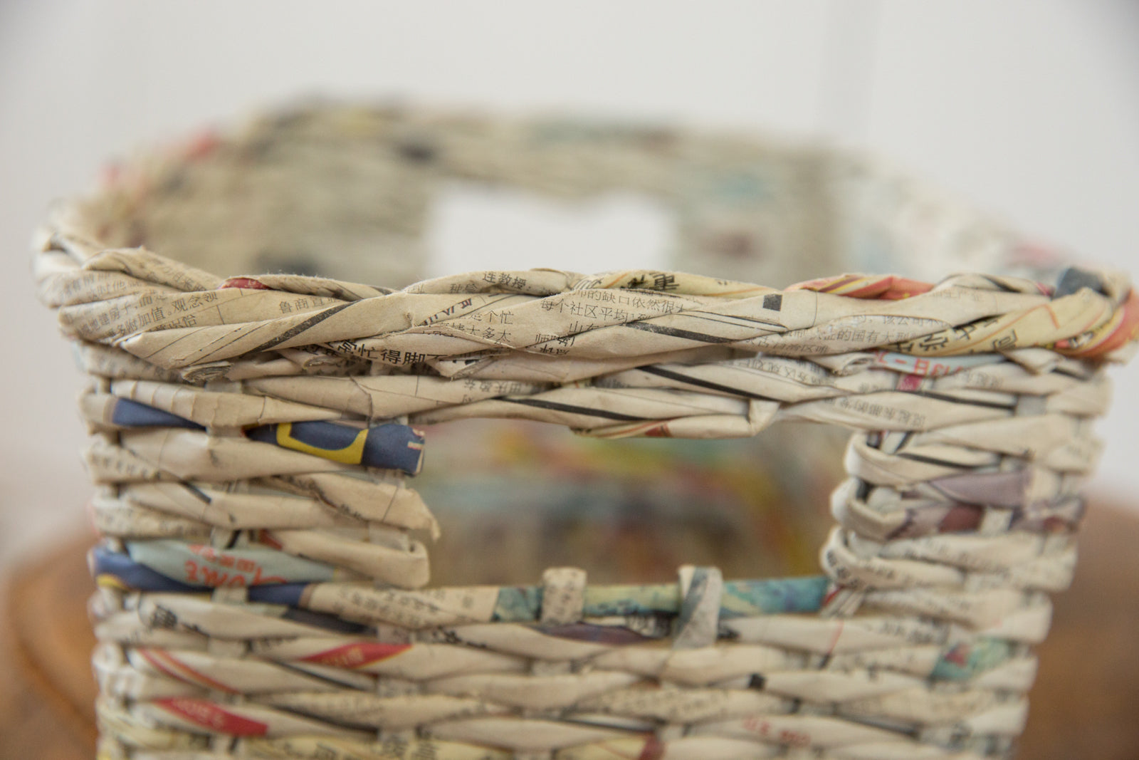 Vintage Japanese Newspaper Basket