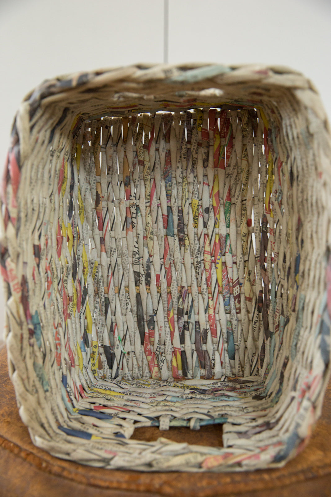 Vintage Japanese Newspaper Basket