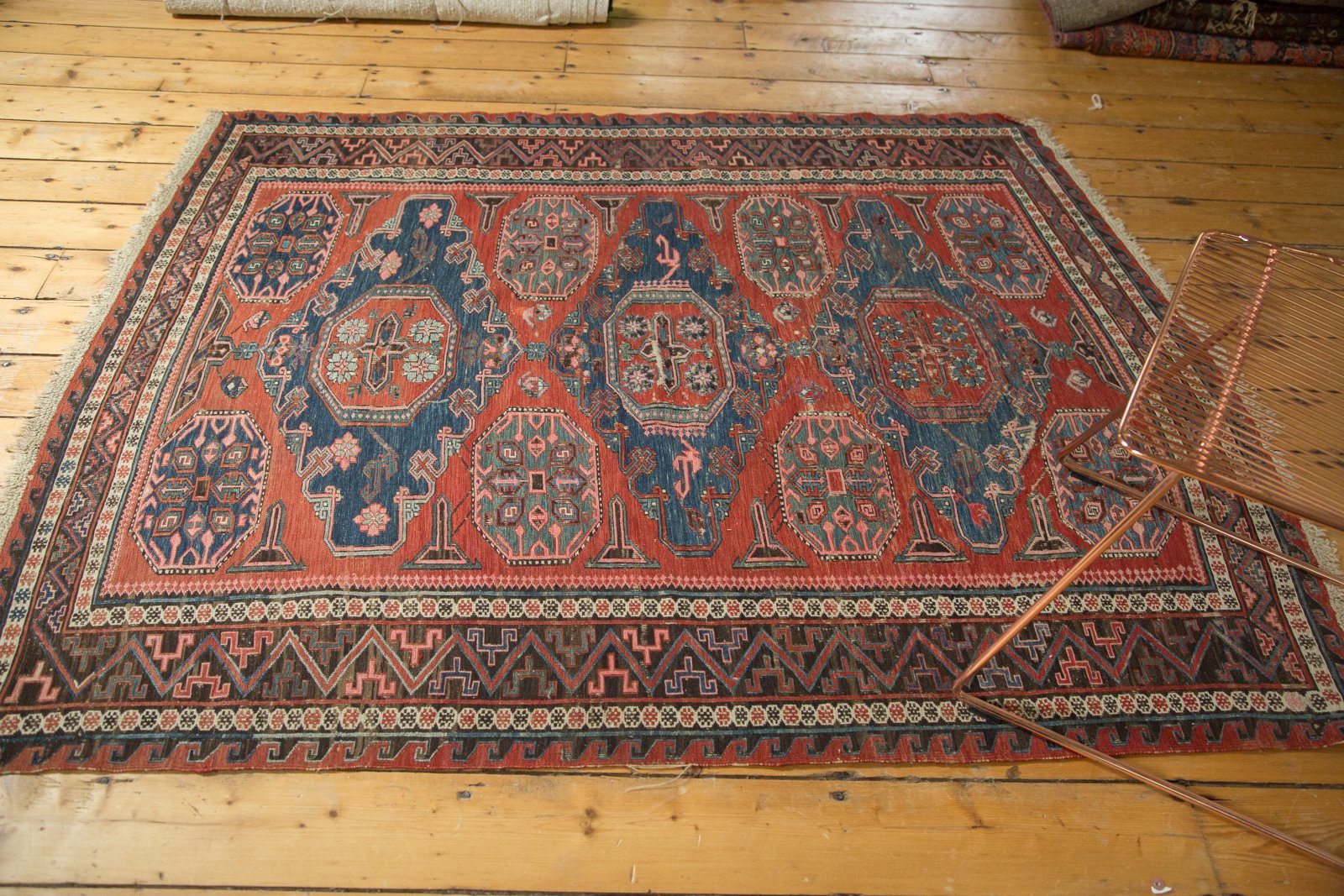 5x6 Vintage Caucasian Soumac Rug