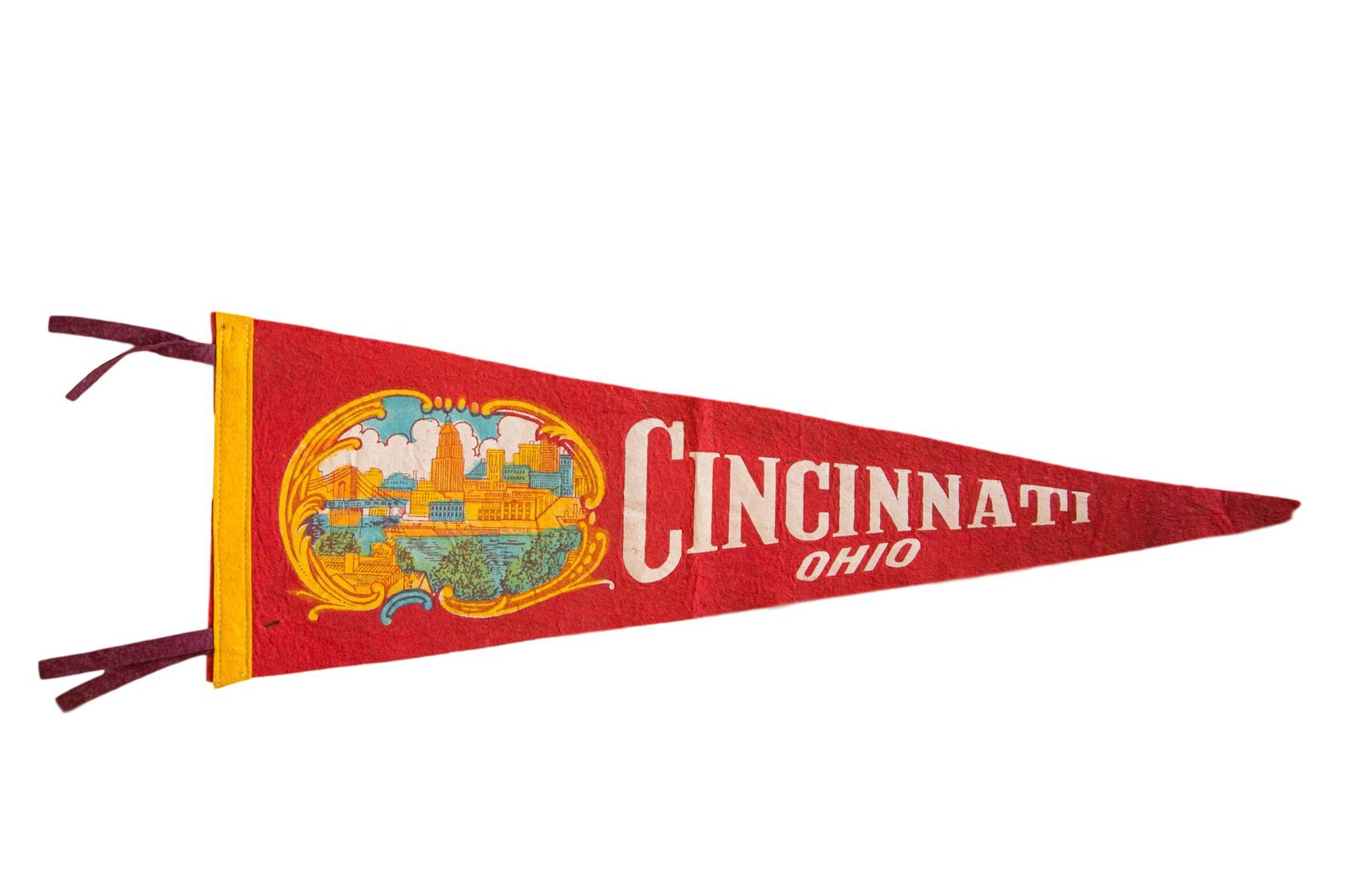 Cincinnati Ohio Felt Flag