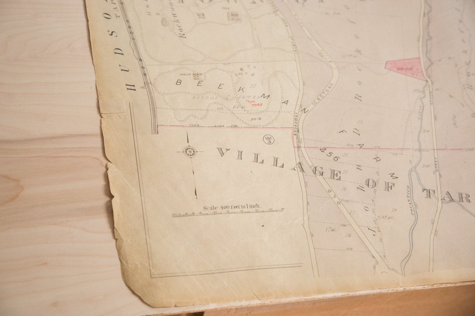 Vintage 1930s Hopkins Map of Mount Pleasant NY