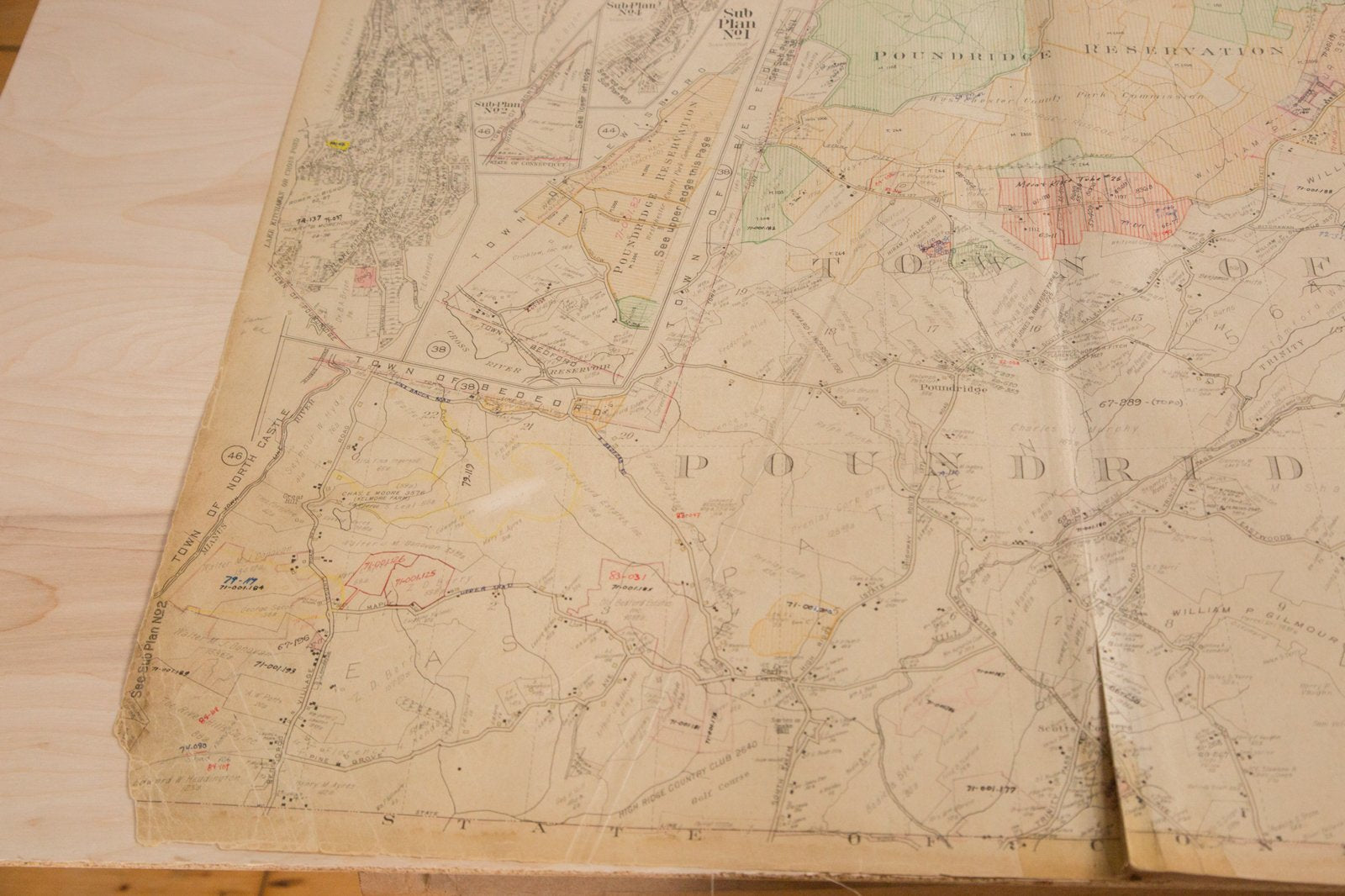 Vintage Hopkins Map of Town of Pound Ridge Lewisboro